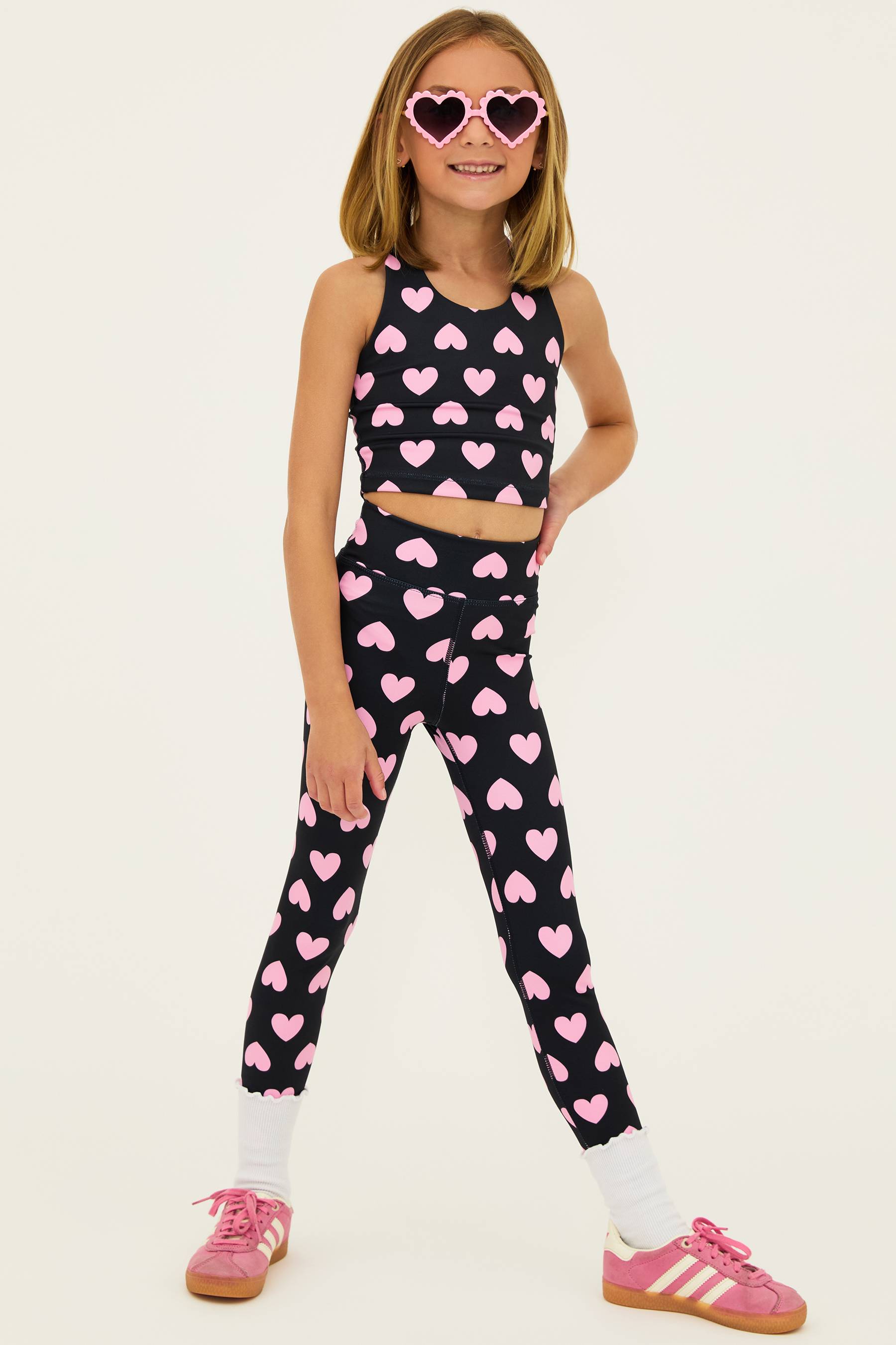 Beach Riot | Little Peppa Legging Love Heart | Girls Athletic Leggings ...