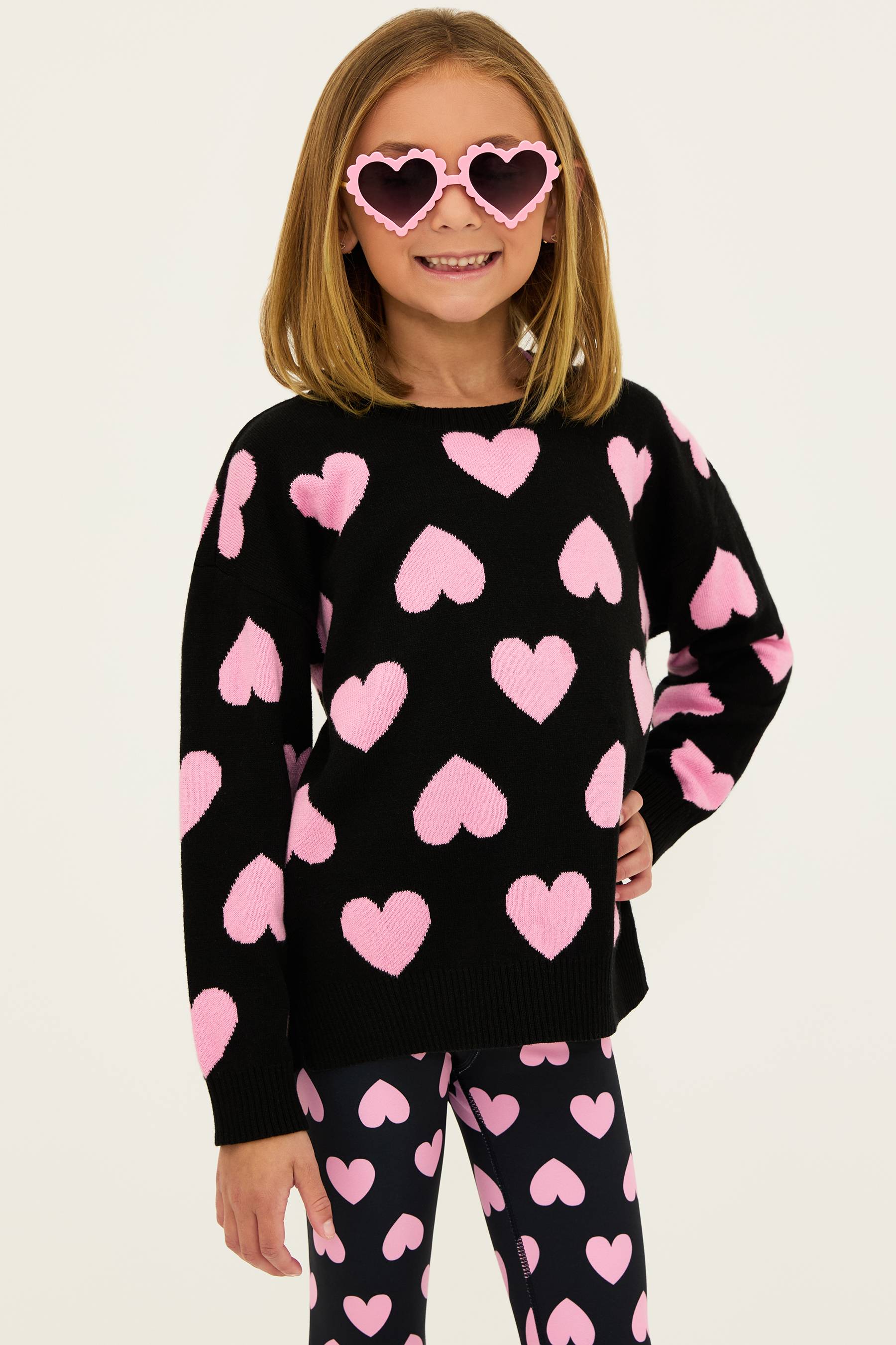 Beach Riot | Little Callie Sweater Love Heart | Girls' Sweaters | Beach ...