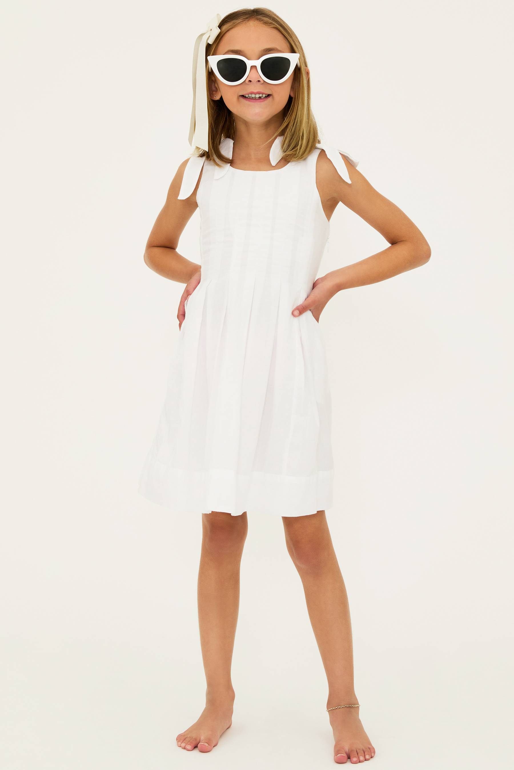 Beach Riot | Little Jacey Dress White Magnolia | Girls Dress | Beach Riot