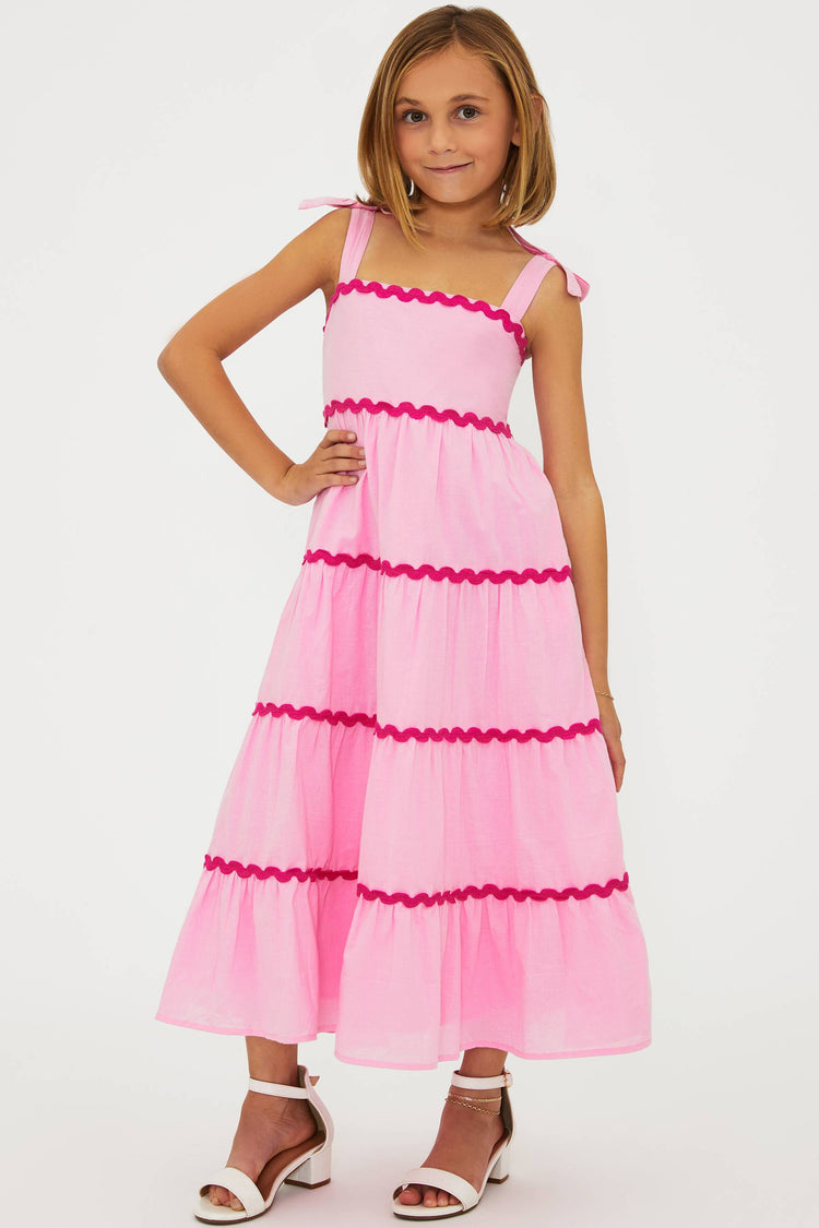 Beach Riot | Little Charlotte Dress Sweet Berry Wave Pink | Girls ...