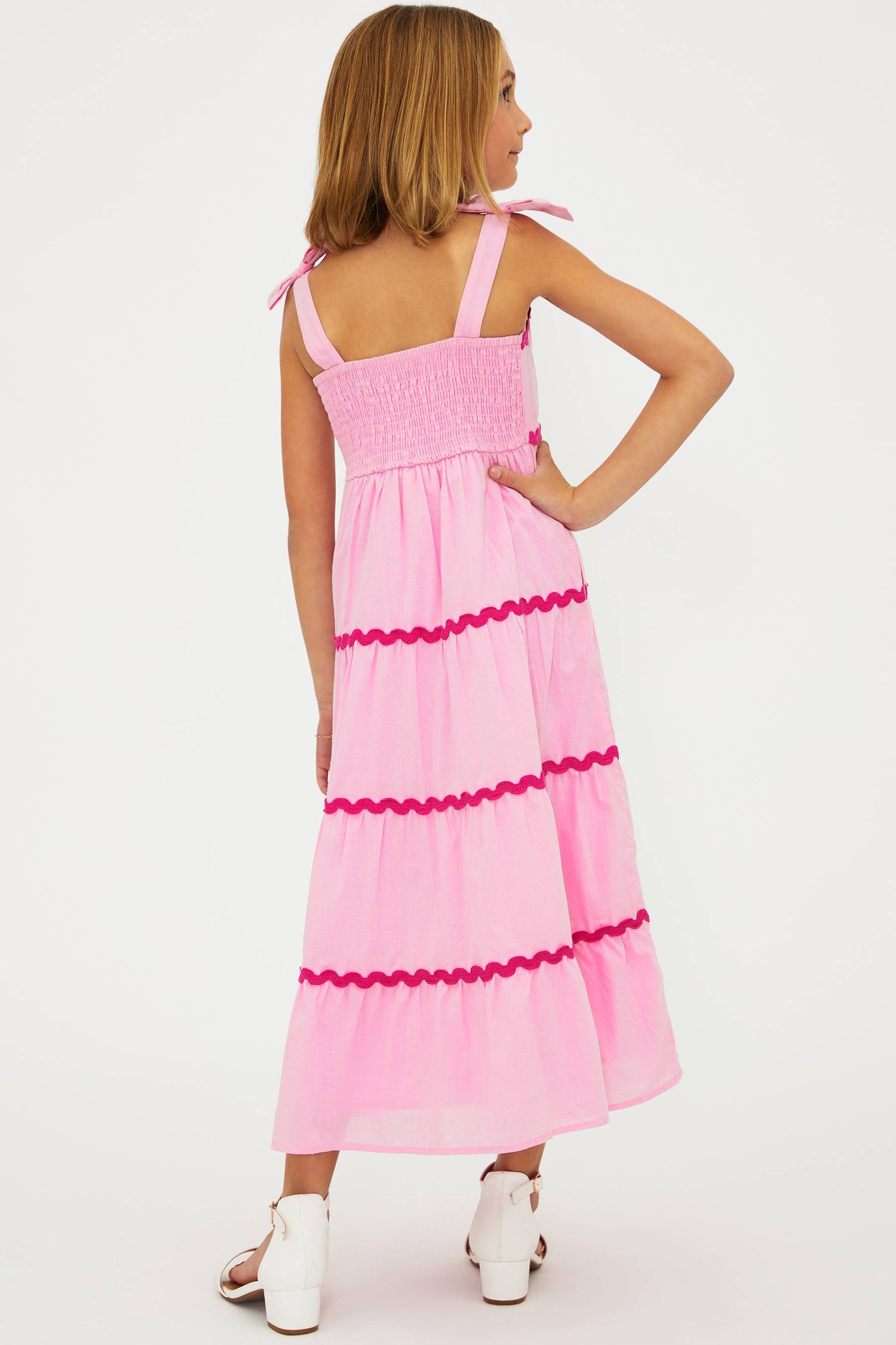 Beach Riot | Little Charlotte Dress Sweet Berry Wave Pink | Girls ...