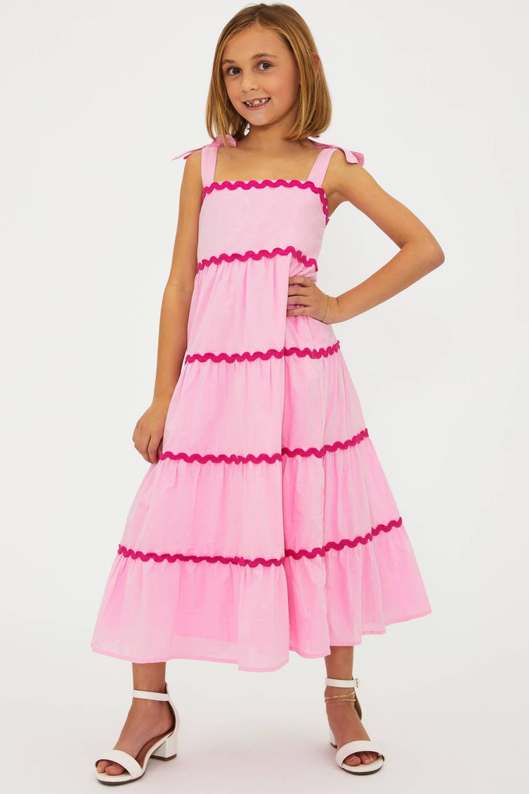 Beach Riot | Little Charlotte Dress Sweet Berry Wave Pink | Girls ...