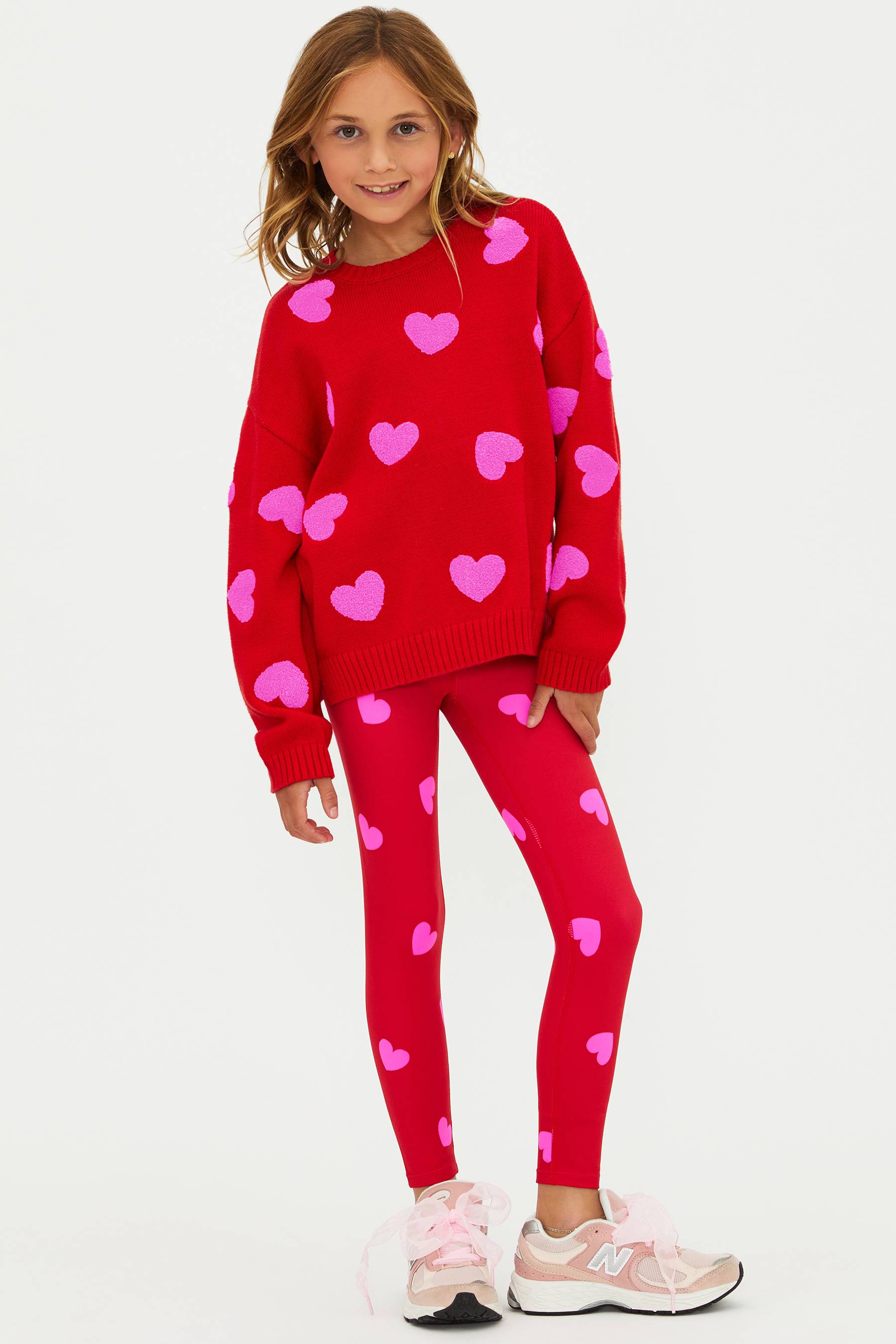 Beach Riot | Little Peppa Legging Royal Red Hearts | Girls Valentines ...