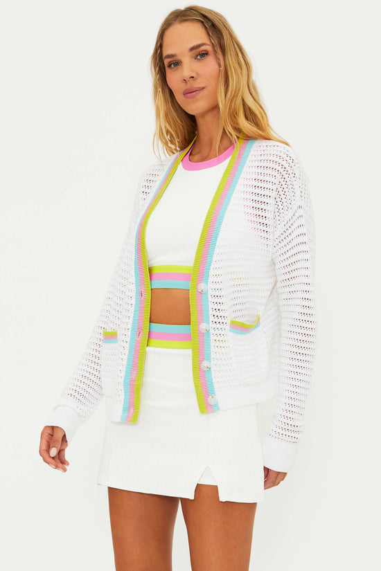 Beach Riot | Gene Cardigan Rose Blush Colorblock | Knit Cardigan ...