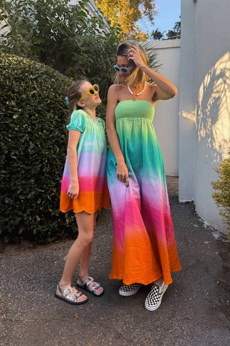 Beach Riot | Little Ollie Dress Technicolor Ombre | Girls Ombre Dress ...