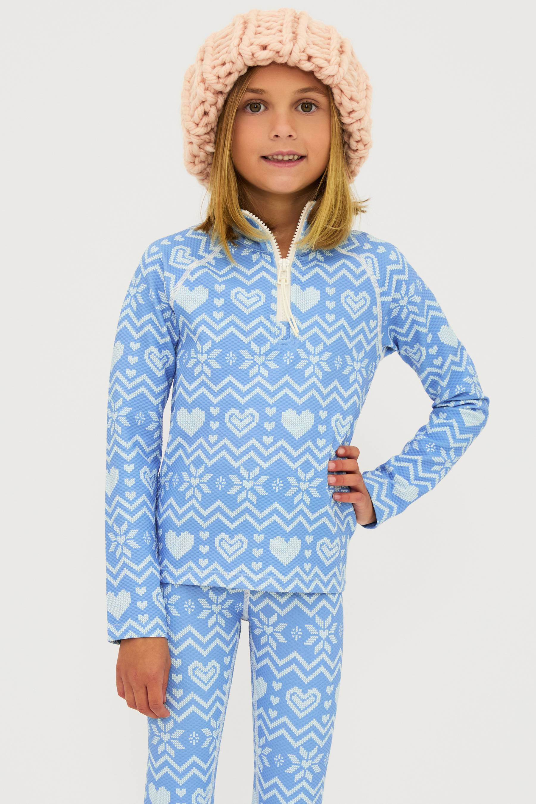 Beach Riot | Little Kamara Top Alps Fairisle Waffle | Girls Jacket ...