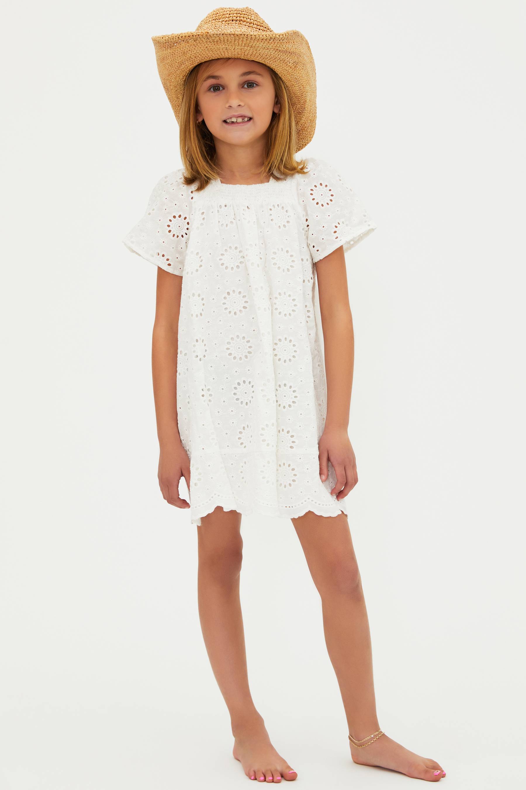 Beach Riot | Little Ollie Dress White Magnolia Eyelet | Girl's Dress ...