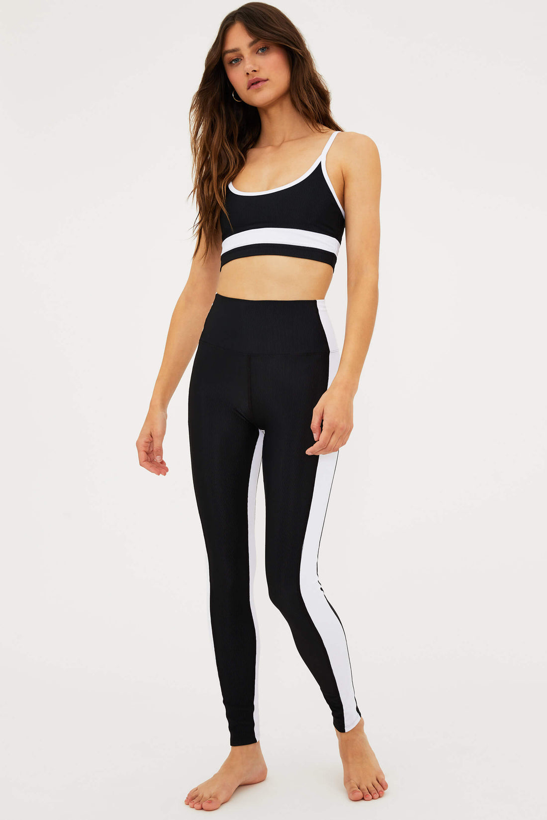 Beach Riot | Colorblock Leggings Black & White | Workout Leggings ...
